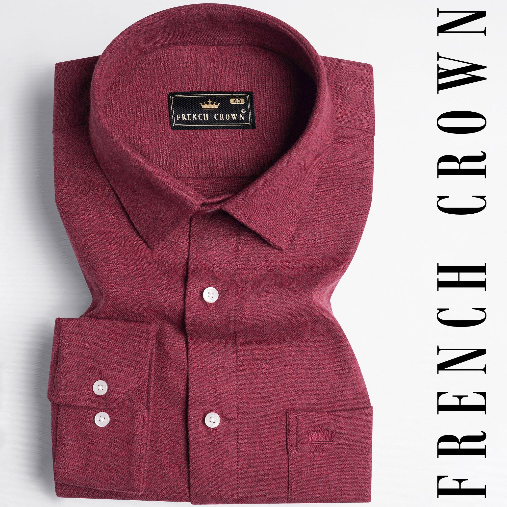 Metallic Copper Red Casual Textured Premium Cotton Shirt For Men