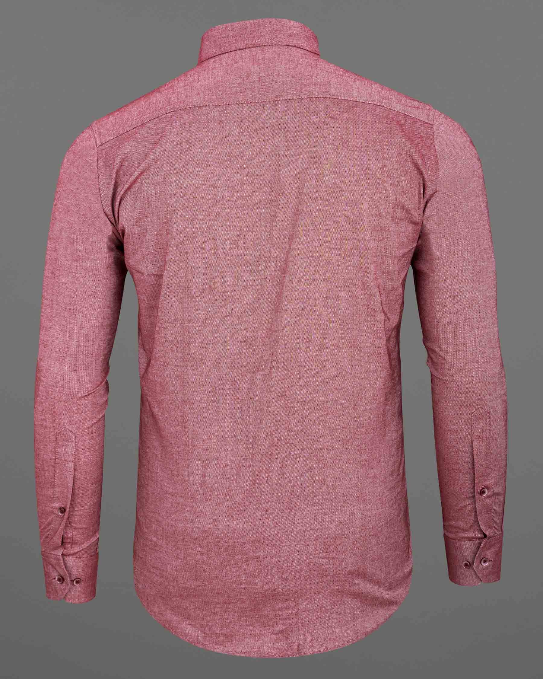 Contessa Red with Grey Pocket Solid Royal Oxford Shirt