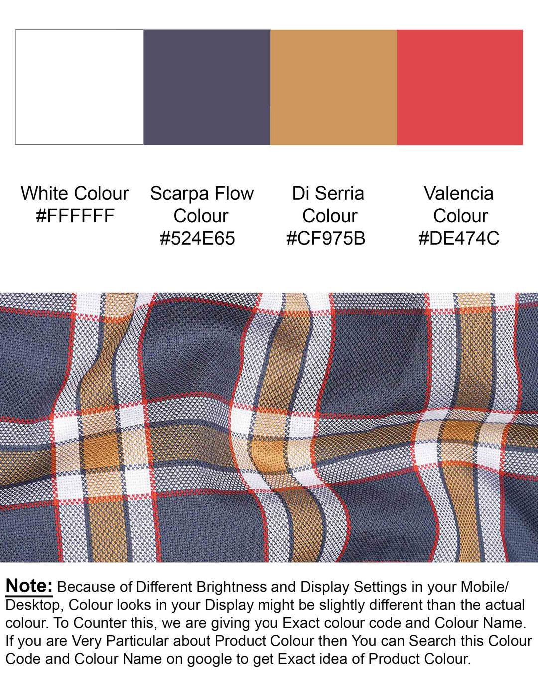 Scarpa Flow Grey and Di Serria Plaid Dobby Textured Premium Giza Cotton ...