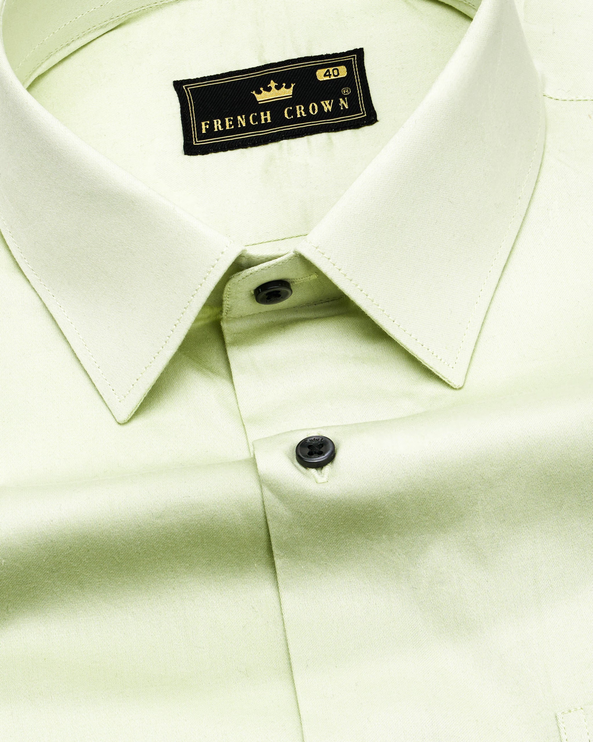 Bone Green Formal/Casual Plain-Solid Premium Cotton Shirt For Men ...