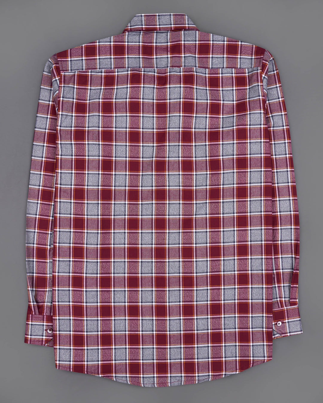 Cherrywood Red Multicolour Twill Checkered Premium Cotton Shirt 9174-BD ...