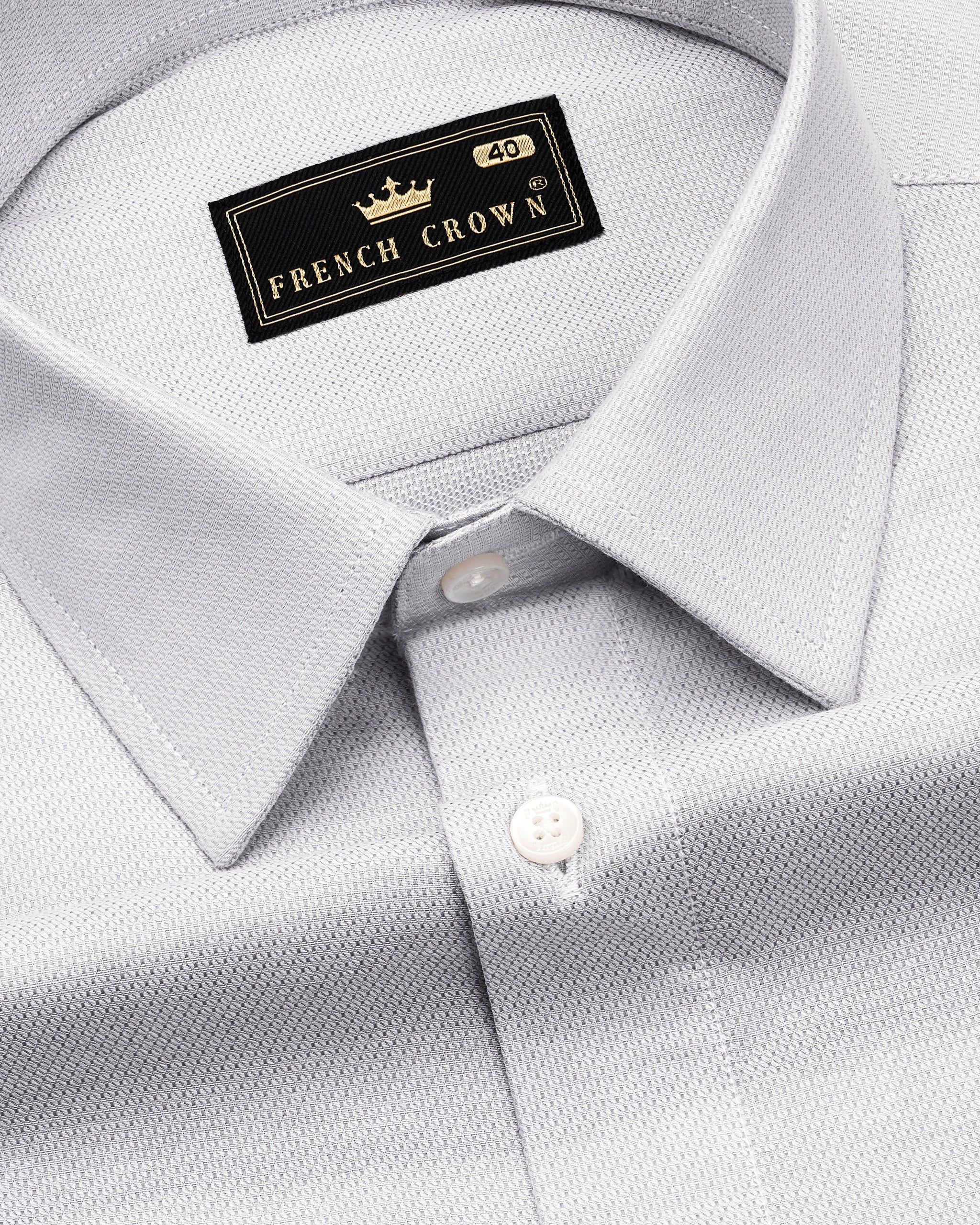 Languid Gray Casual/Formal Textured Premium Cotton Shirt For Men - Rare ...