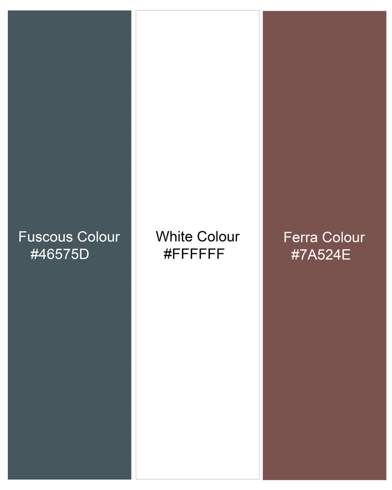 Fuscous Gray With Multicolour Floral Textured Luxurious Linen Shirt ...