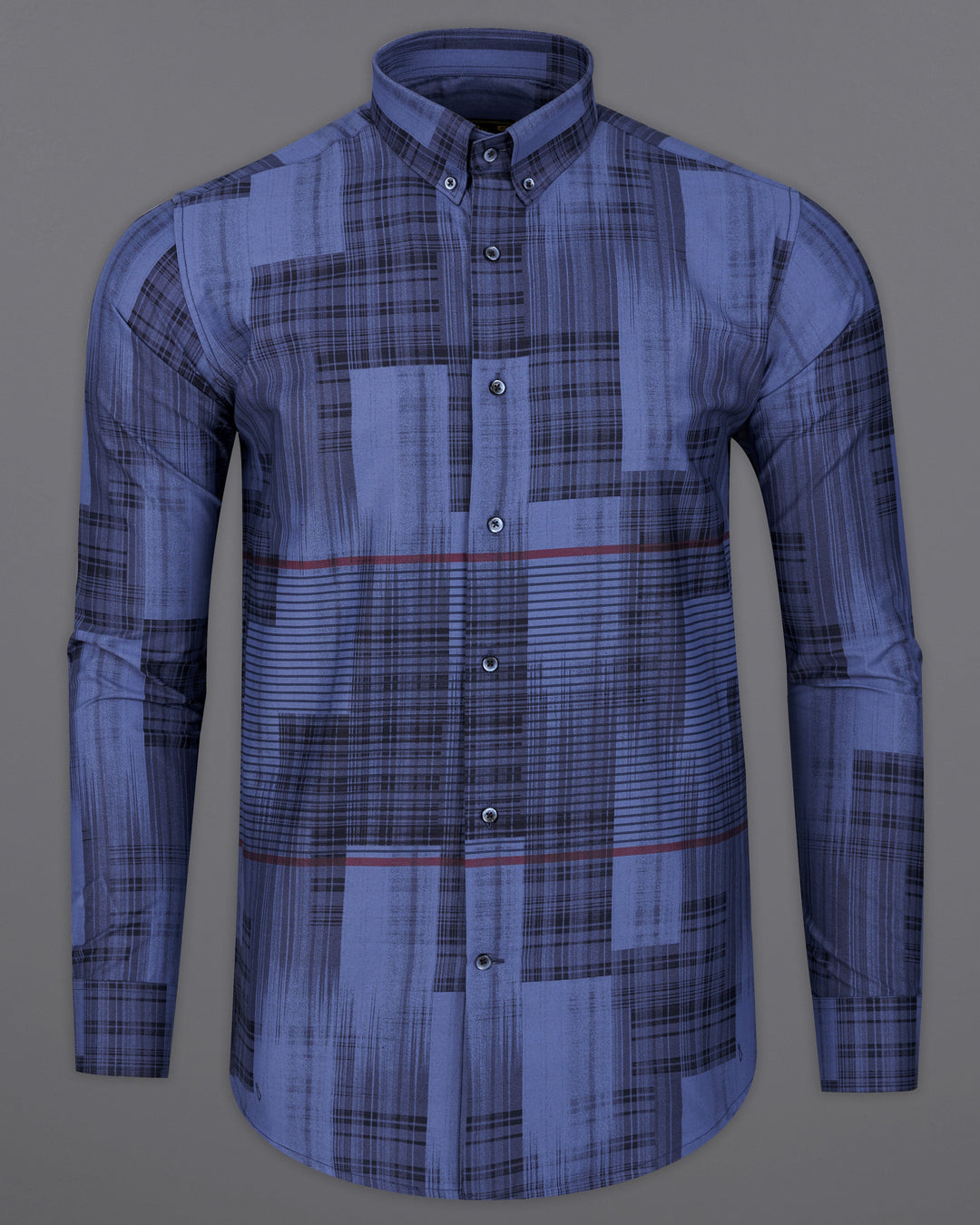 Scampi Blue with Black Premium Cotton Shirt 9565-BD-BLE-38, 9565-BD-BLE ...