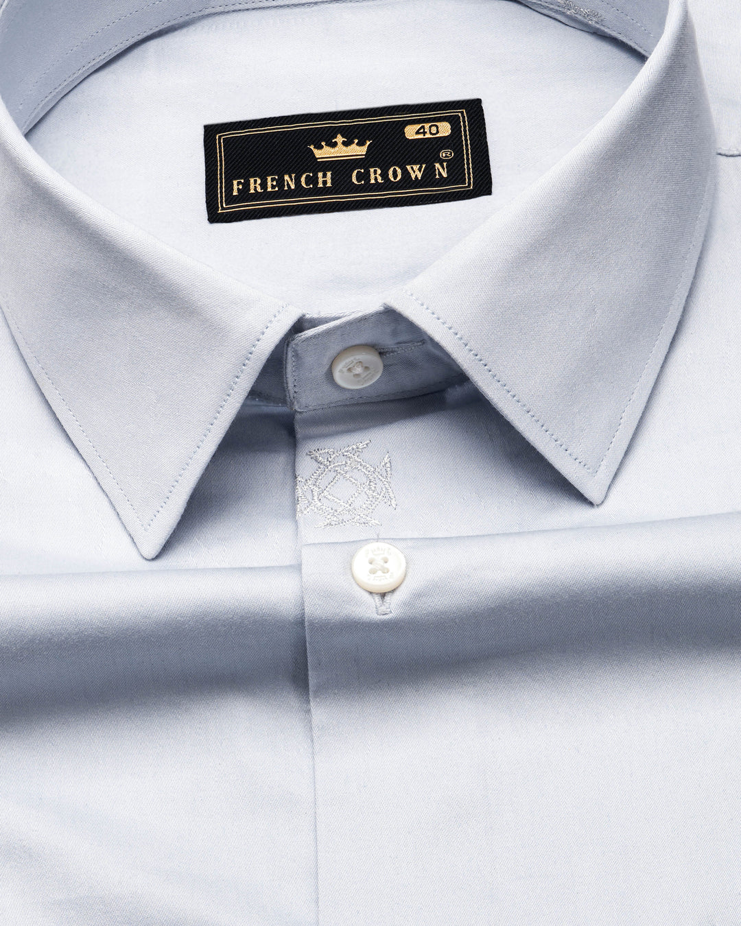 Mystic Blue Embroidered Super Soft Premium Cotton Shirt 9724-38, 9724-H ...