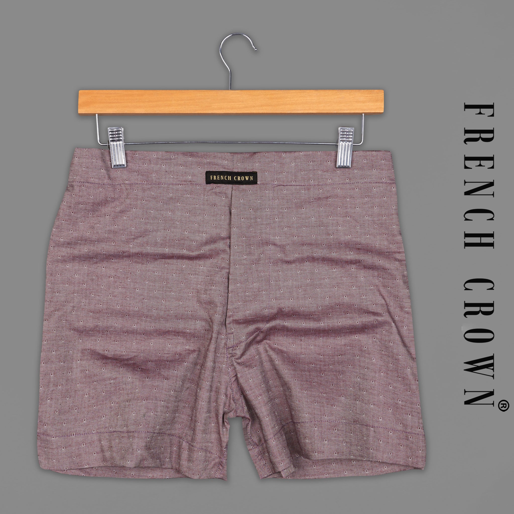 Cinereous Brown Textured Premium Cotton Boxers For Man