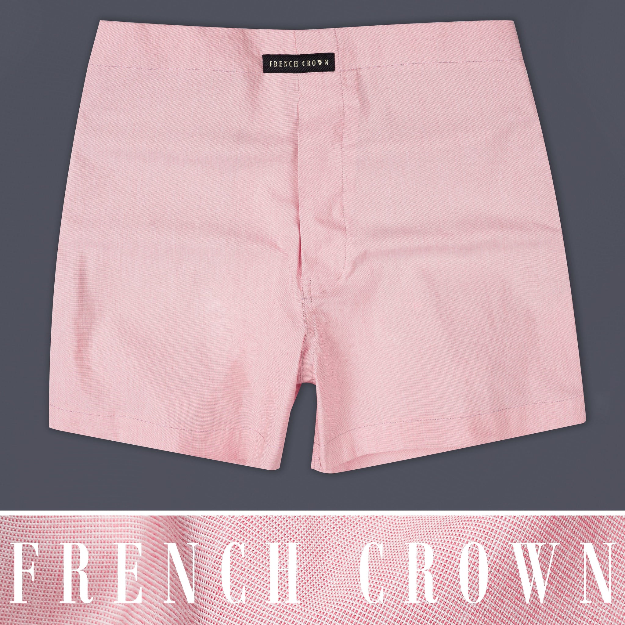 Cavern Pink Textured Premium Cotton Boxers For Man
