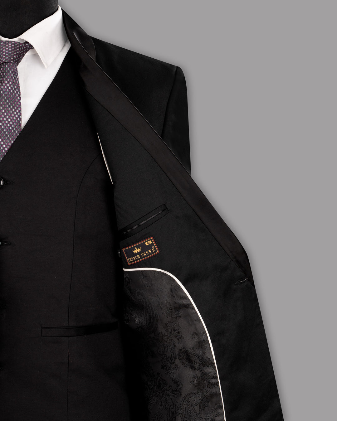 Jade Black Subtle Sheen Tuxedo Suit ST72BKL-36, ST72BKL-38, ST72BKL-40 ...