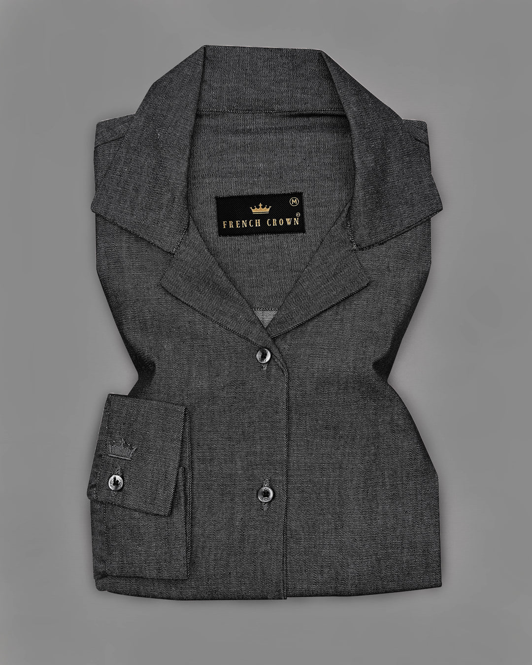 Iridium Gray Premium Cotton Denim Shirt WS013-BLK-32, WS013-BLK-34 ...