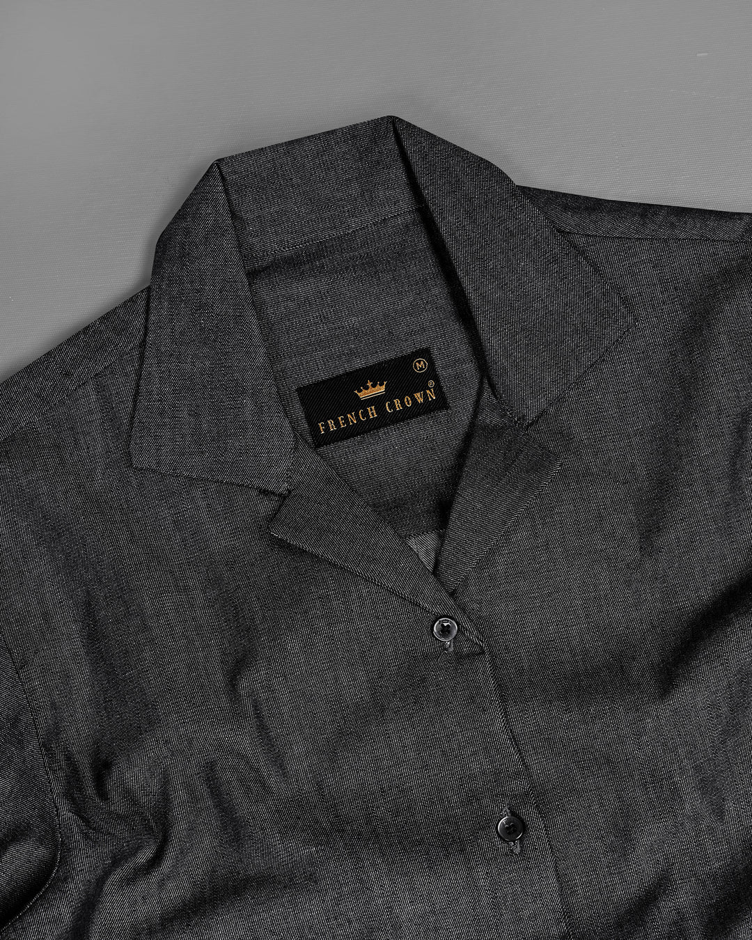 Iridium Gray Premium Cotton Denim Shirt WS013-BLK-32, WS013-BLK-34 ...